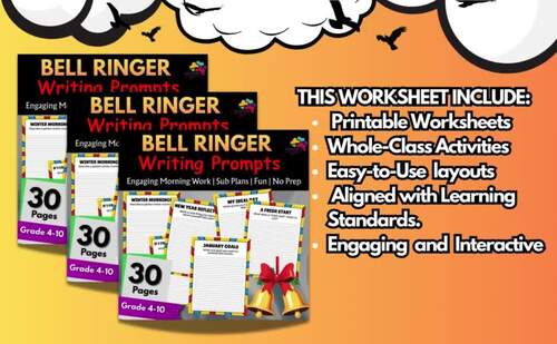 January Bell Ringer Opinion Prompt Writing Activities 4th,5th,6th,7th ...