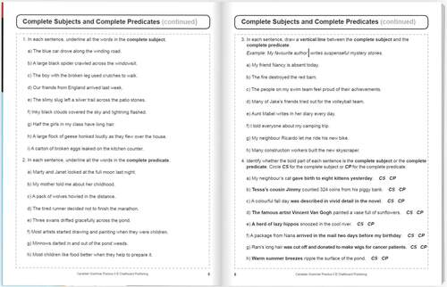 Grade 5 Canadian Grammar Practice – Parts of Speech & Punctuation