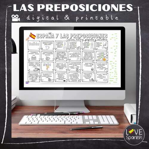 ESPAÑA Y LAS PREPOSICIONES // Spain & Spanish Prepositions | TPT