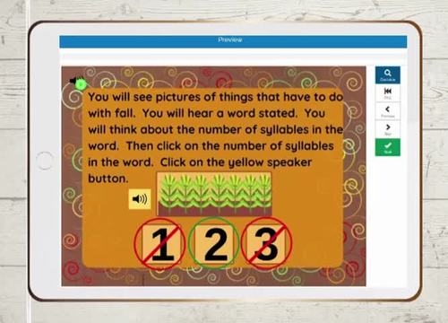 Syllables Fall and Farm (BOOM CARDS) by Living and Loving Primary