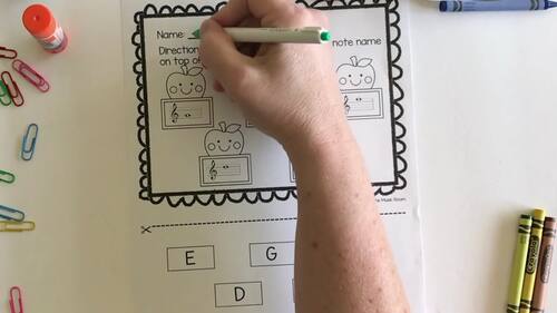 Treble Clef Print & Go Apple Matching BUNDLE Google Slides™ | TPT