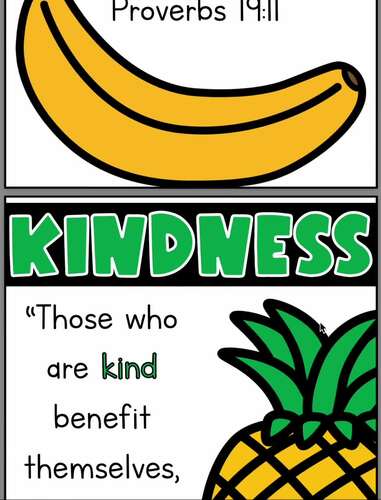 Fruit of The Spirit Posters Bible Lesson Posters by Teaching 5th in Nash