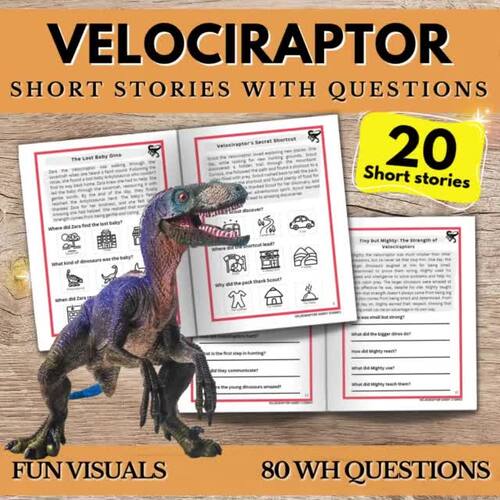 Velociraptor 20 Dinosaurs Short Stories WH Open Questions Reading ...
