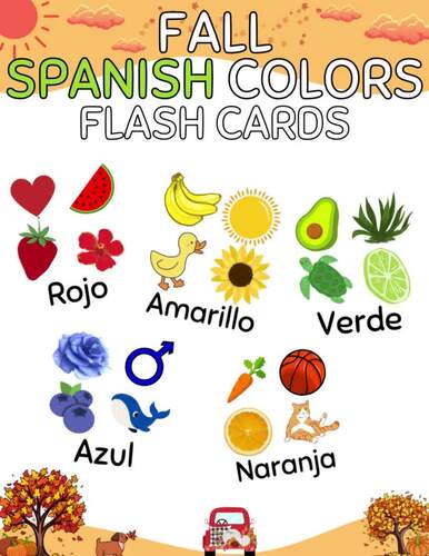 Fun Fall Colors Flash Cards for Kindergarteners | Learn Autumn Hues in ...
