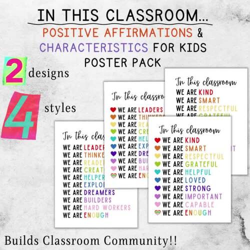 In This Classroom Poster Printable | Homeschool Decor | Positive ...