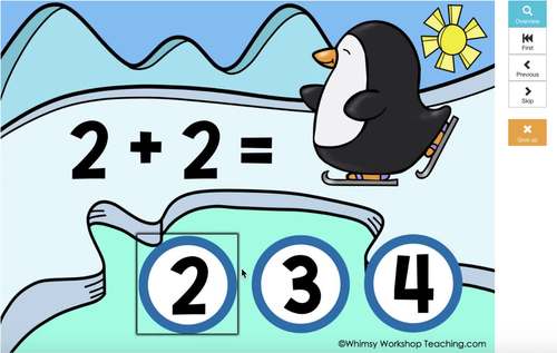Boom Cards Math Add to 10 Penguins Digital Task Cards Distance Learning