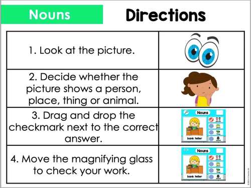 Nouns Digital Learning Google Seesaw by A Kinderteacher Life | TpT