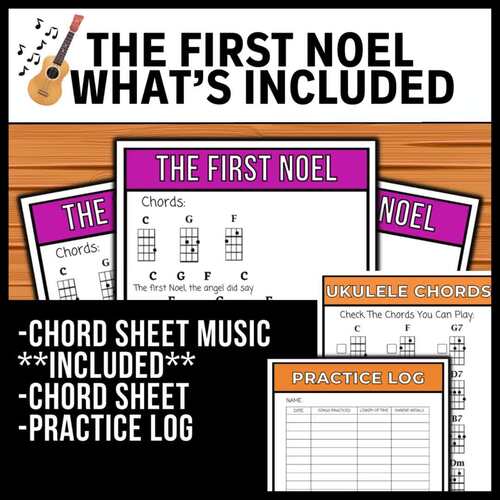 Ukulele Christmas Music → The First Noel | No Prep Print & Play Chords