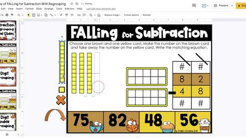 Fall Math Activity - Subtraction With Regrouping Task Cards - Fall Math ...