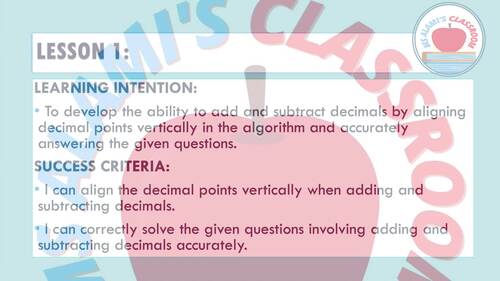 Adding and Subtracting Decimals with Word Problems PowerPoint™ | TPT