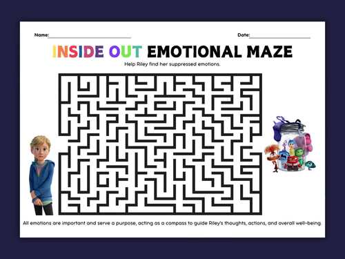 Inside Out 2 Activity Worksheet Bundle | Back to School | Inside Out 2 ...