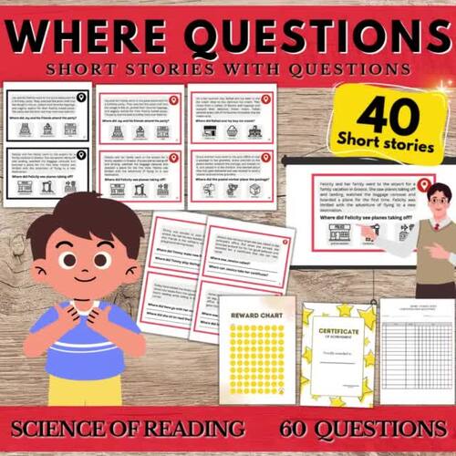 Where Questions Short Stories W/ Reading Comprehension Questions Autism ...