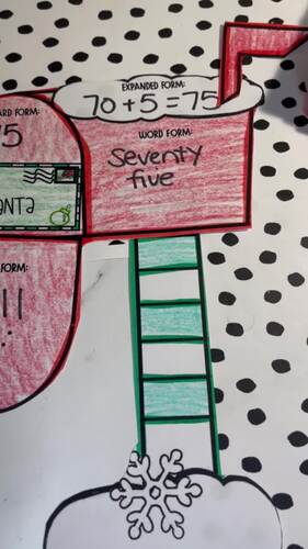 Christmas Math Place Value Craft by The Teaching Diva Corner | TPT