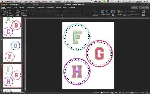 Chenille Word Wall-English by Angela Ramirez Lopez | TPT