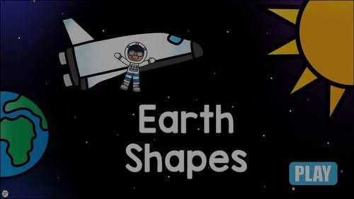 Earth Day Space 2D Earth Shapes for PowerPoint™ Google Slides™ & Boom ...