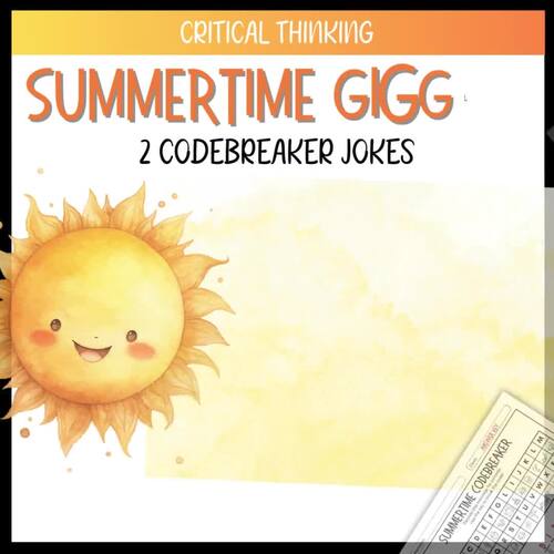 Summertime Codebreaker | Summer Jokes Codebreaker Elementary, Middle School