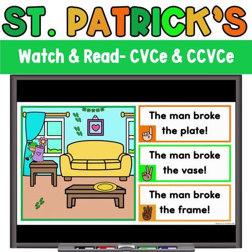 *1/2 OFF St. Patrick's Day Watch and Read CVCe Magic E - Animated ...