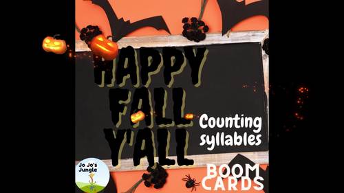 Halloween Counting Syllables BOOM CARDS by Jo Jo's Jungle | TPT