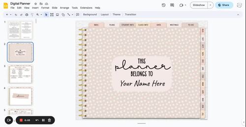 Google Slides Teacher Planner | Digital Planner Fully Editable | TPT