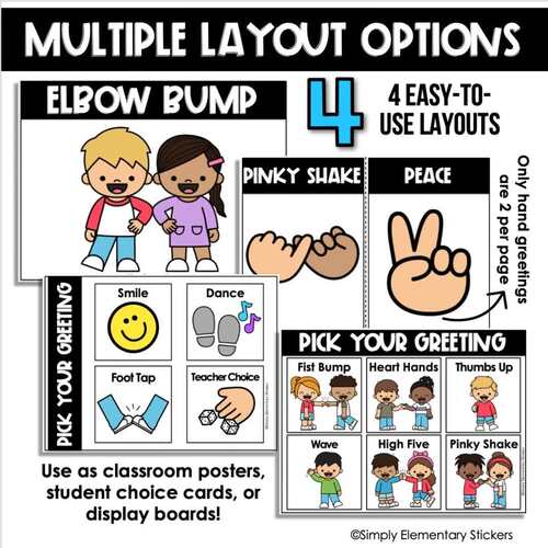 Morning Greeting Choice Posters for Morning Meeting & Classroom Management