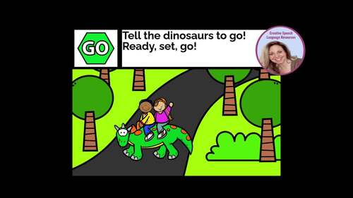 Interactive Dinosaur Color & Action Speech Activity AAC & 1–2 Word ...