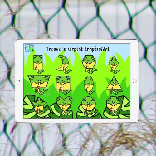 Trouve le trapèze avec audio | Vocabulaire du zoo | Cartes Boom | TPT