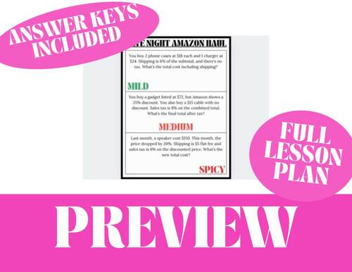 Real-World Percent Problems Lesson | Discounts, Tax, & Multi-Step Word ...