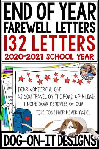 End of Year Letter from Teacher to Students and Parents | TPT