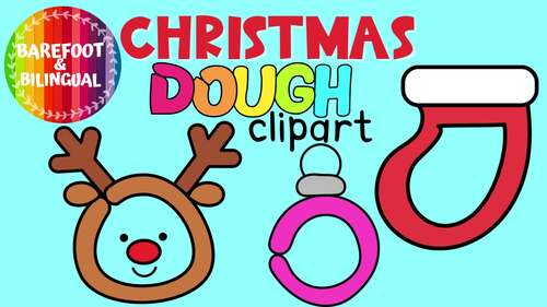 Christmas Dough Clipart - Dough Outlines for Holiday Fine Motor Activities