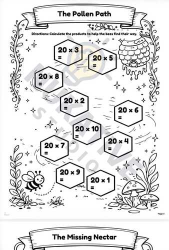20Times Table Advanced Multiplication Practice | No Prep | Printable ...