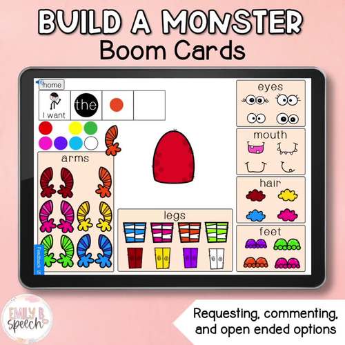 Build a Monster Boom Cards | Requesting, Commenting, and Open Ended ...