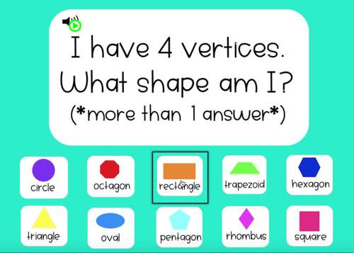 2D Shape Riddles Boom Cards for Geometry | TpT