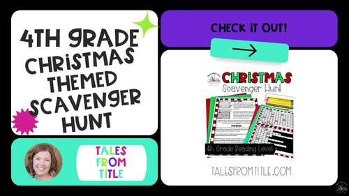 Real & Artificial Christmas Tree Reading Comprehension Scavenger Hunt ...