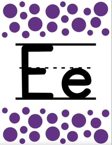 Purple Polka Dot Party Alphabet Posters: Set #1 by Magical Miss Meg