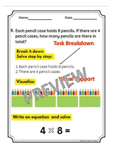 Adapted Word Problems( addition, subtraction and multiplication)