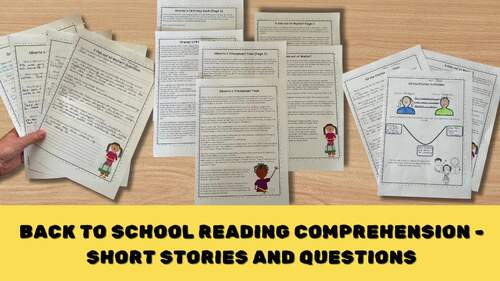 First Day of School Reading Comprehension | Short Story Questions and ...