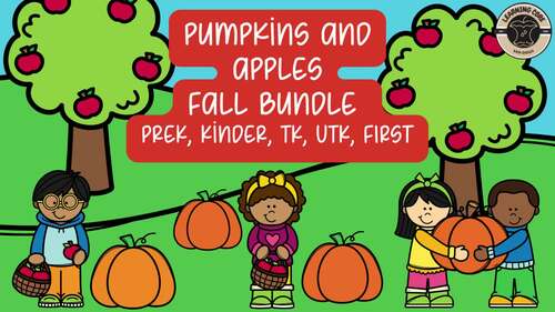Fall Bundle for Sub Plans (Apples and Pumpkins) PreK Kindergarten First ...