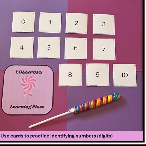 Printable: Numbers Match Cards by LOLLIPOPS Learning Place | TPT