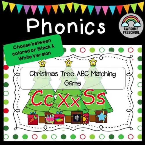 Christmas Phonics Letter Matching Game | Alphabet Sounds Activity
