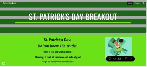 St. Patrick's Day Digital Breakout by Oh the Humanities | TPT