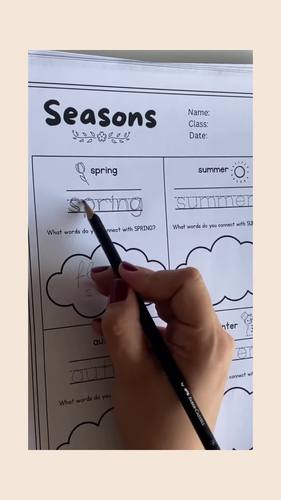 The four seasons worksheets - INTRODUCE or REVISE (printables A4)
