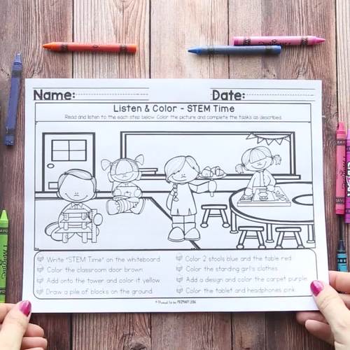 April Spring Activities Following Directions Listening Activity Listen ...