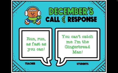 Monthly Call and Response Chants | Posters | Attention Grabbers / Getters