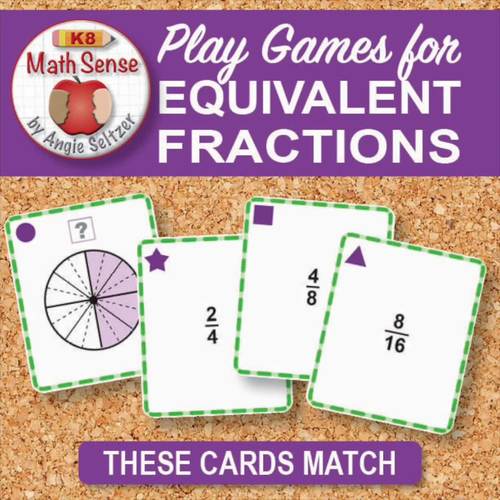 Equivalent Fractions with Circle Models: Math Sense Games & Activities ...