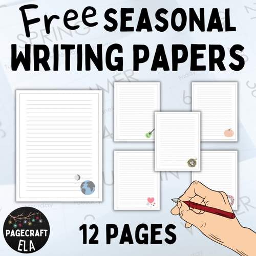 FREE Seasonal Writing Papers | Easter, Halloween, Christmas, Earth Day, etc