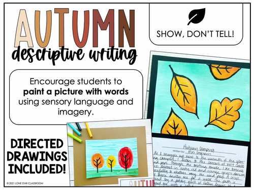 Autumn Descriptive Writing - Show, Don't Tell - Season Writing - Fall ...