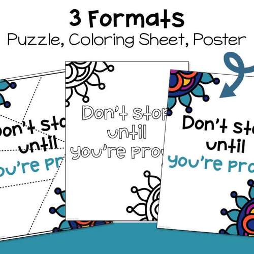 Back to School Collaborative Puzzles and Coloring Sheets | TpT