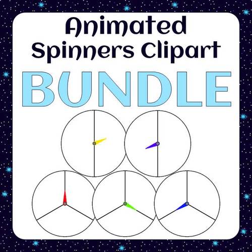 Animated GIF Customizable White Spinners Clipart BUNDLE | TpT