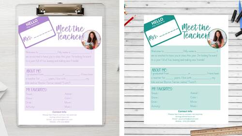 Meet the Teacher Letter Template by Play Therapy Creative | TPT