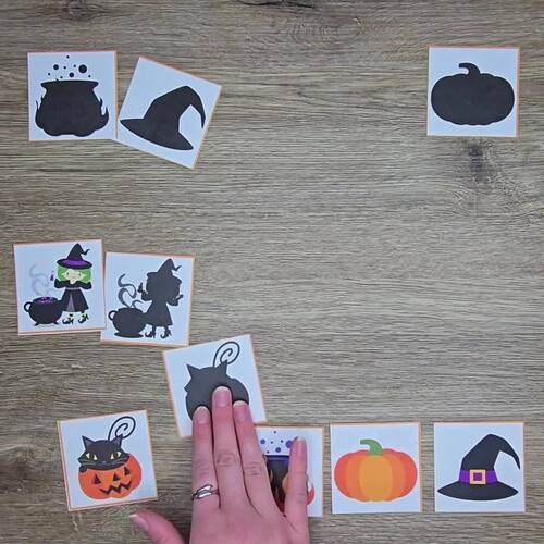 Halloween Shadow Match Game by HH Fun and Learning | TPT